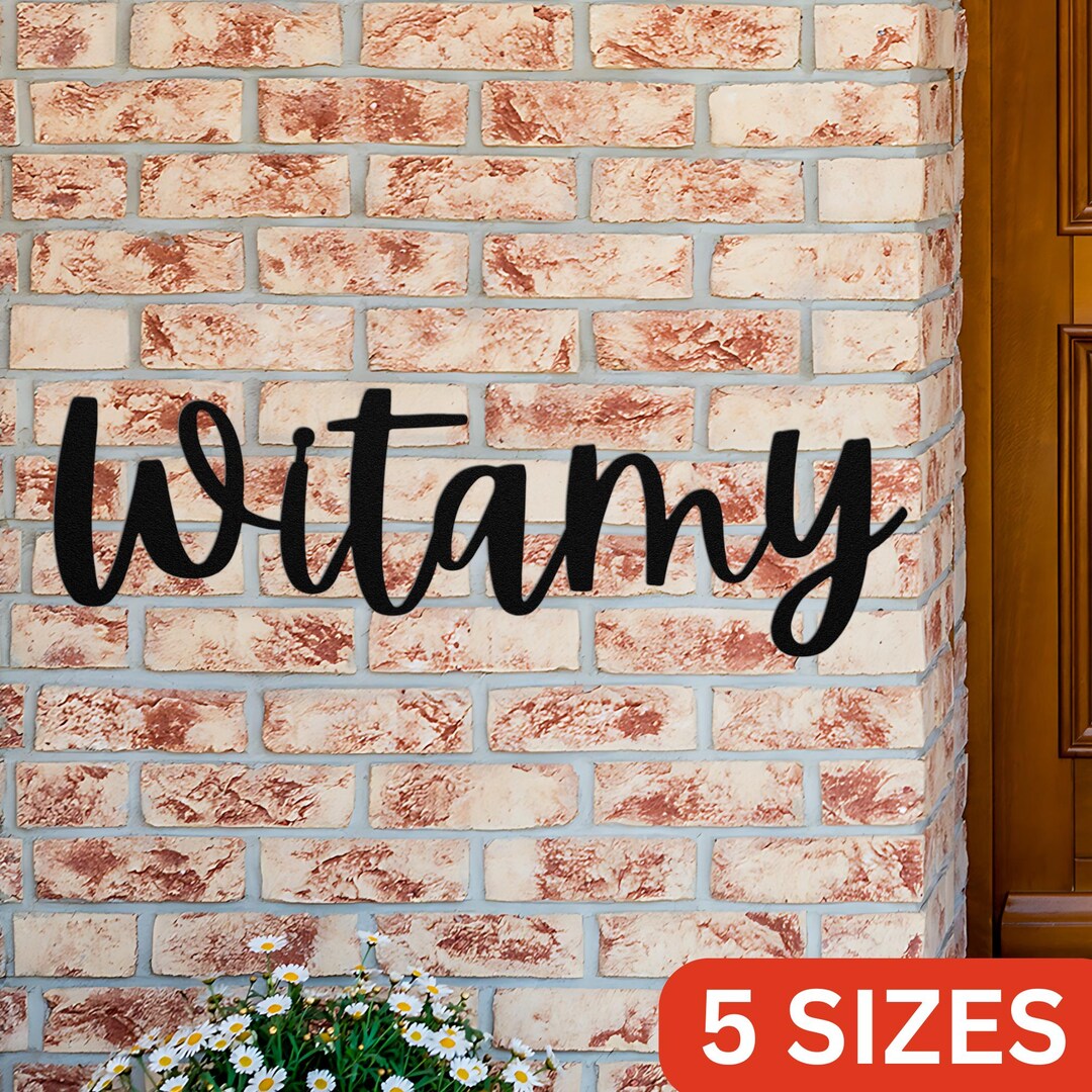 Witamy Sign Polish Welcome Metal Sign Wall Art Plaque Poland Katowice ...