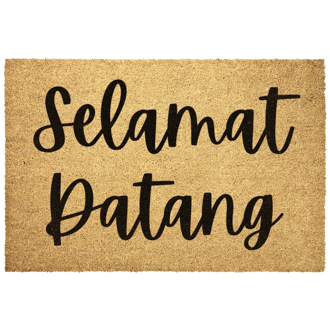 Malay Welcome Doormat Selamat Datang Outdoor Rug Coir Malaysia Door Mat ...