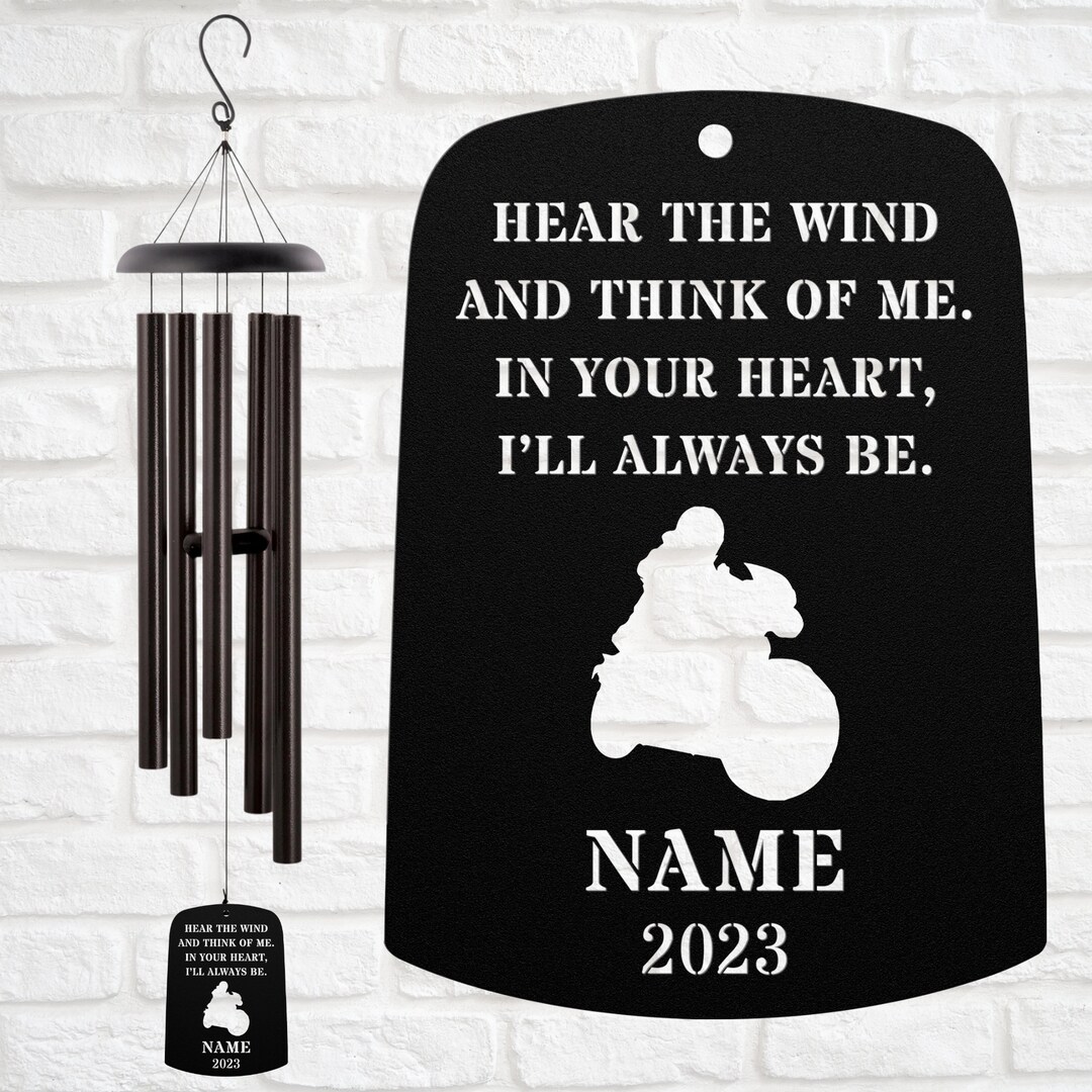 Biker Wind Chime Sail Motorcycle Biker Memorial Motorcycle Biking in ...