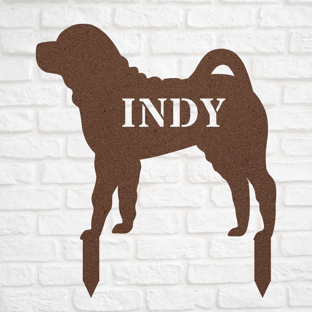 Chinese Shar Pei Yard Statue Stake, Chinese Shar Pei Memorial Wind ...