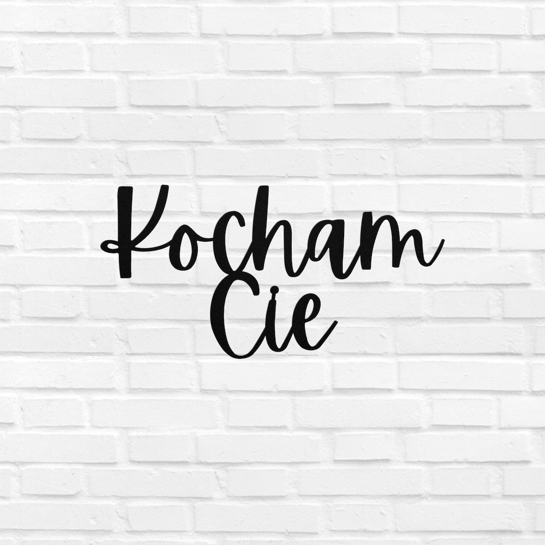 Kocham Cie Sign, Metal Poland Wall Art, Bridal Shower Favor, Engagement ...