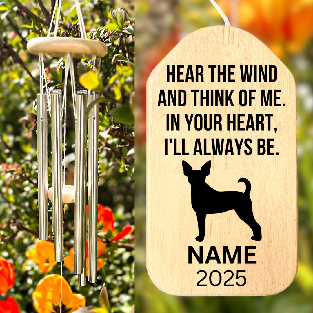 Rat Terrier Wind Chime Rat Terrier Memorial Gift Rat Terrier Loss Gift ...