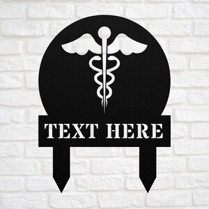 Personalized Ems Medical Yard Statue Stake, in Heaven Metal Outdoor ...