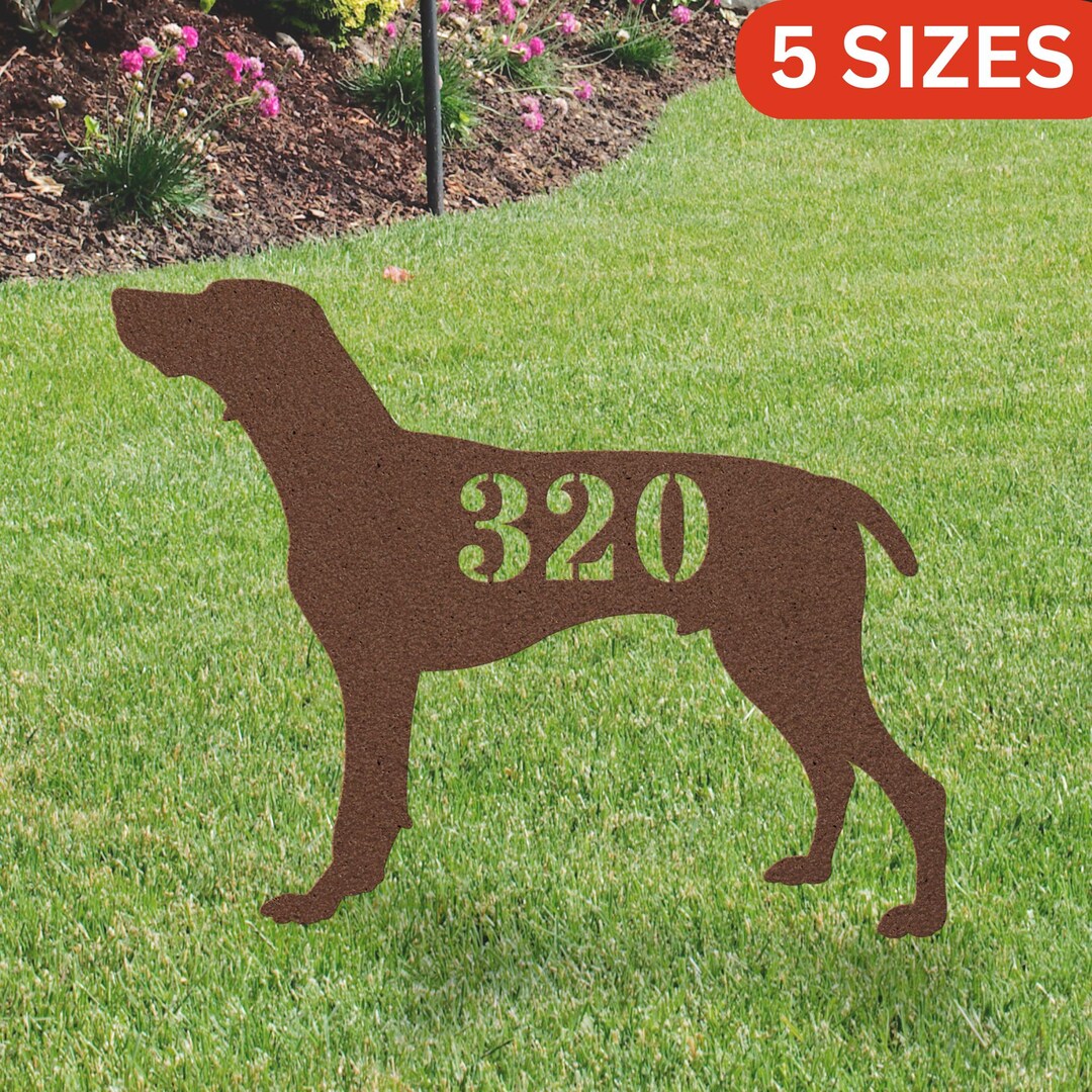German Shorthaired Pointer Gsp House Number Sign Yard Address Plaque ...
