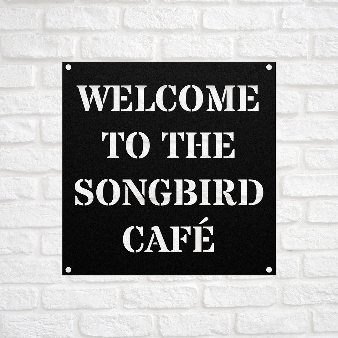 Bird Feeder Sign Welcome to the Songbird Cafe Backyard Songbird Décor ...