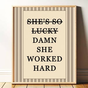 Damn She Worked Hard Framed - Etsy