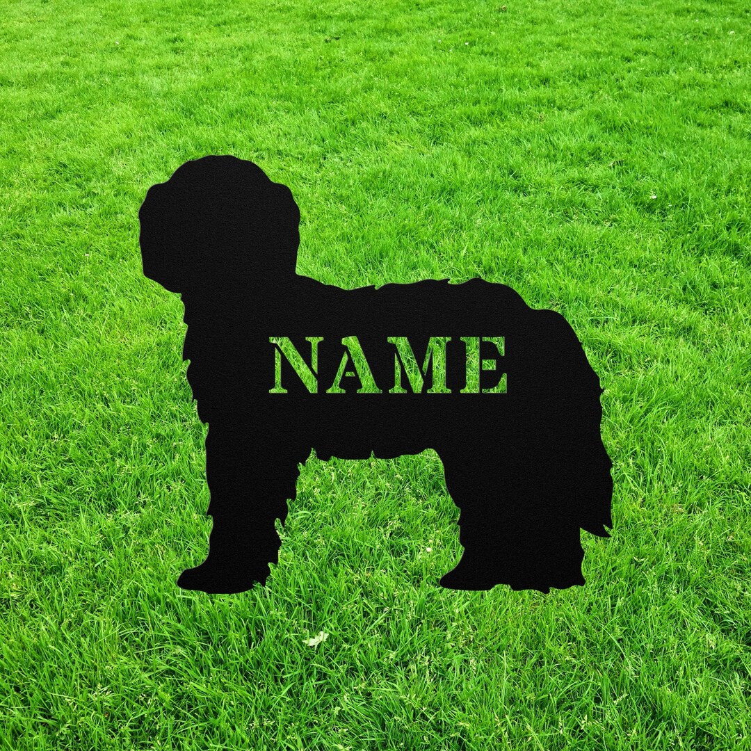 Sheepadoodle Yard Statue Stake Sheepadoodle Dog Memorial Wind Chime ...