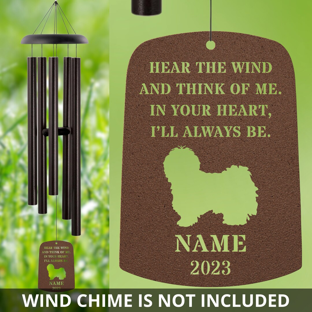 Puli Wind Chime Sail Puli Memorial Puli Loss Gift Sympathy Bereavement ...