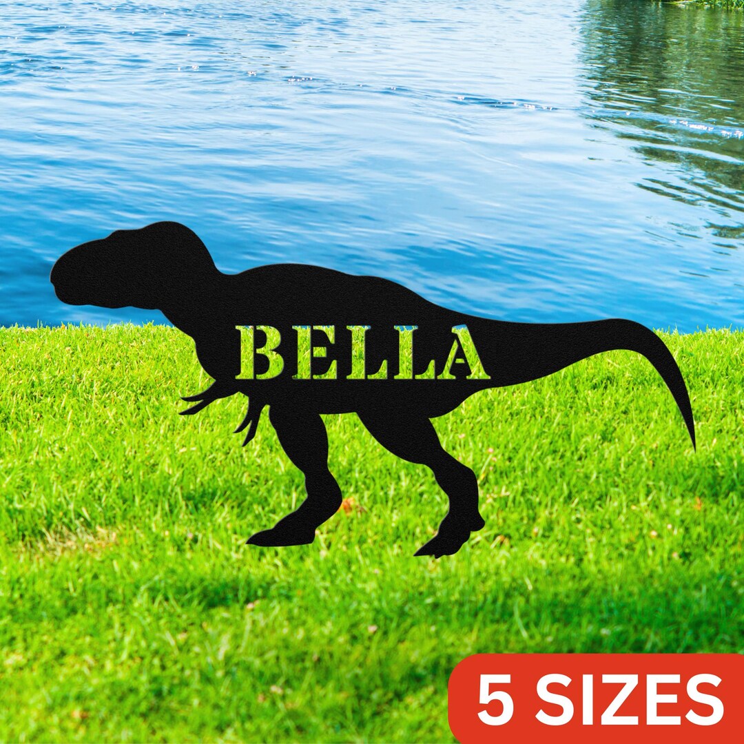 Dinosaur Memorial Stake Loss of Dinosaur Wind Chime Heart Grave Marker ...