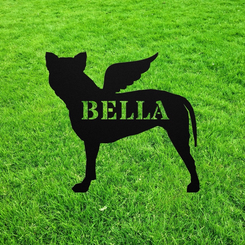 Pitbull Angel Wings Statue Figurine for Garden Stone Memorial Ornament ...