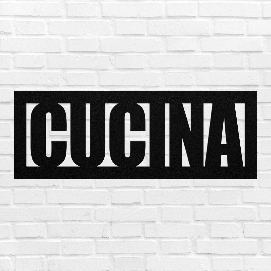 Cucina Sign Italian Kitchen Metal Sign the Kitchen Tuscan Decor ...