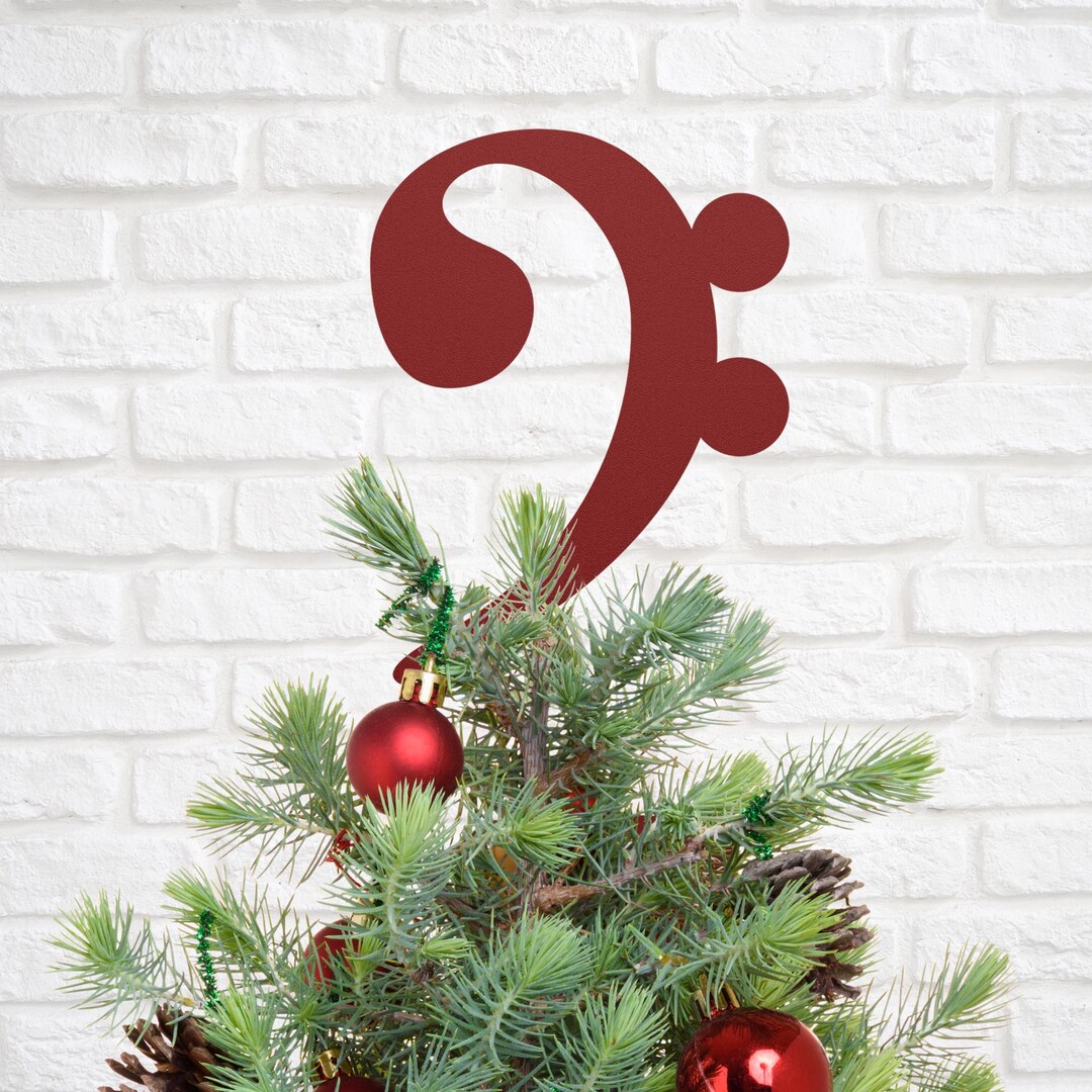 Bass Christmas Tree Topper - Red Metal Tree Topper - Etsy