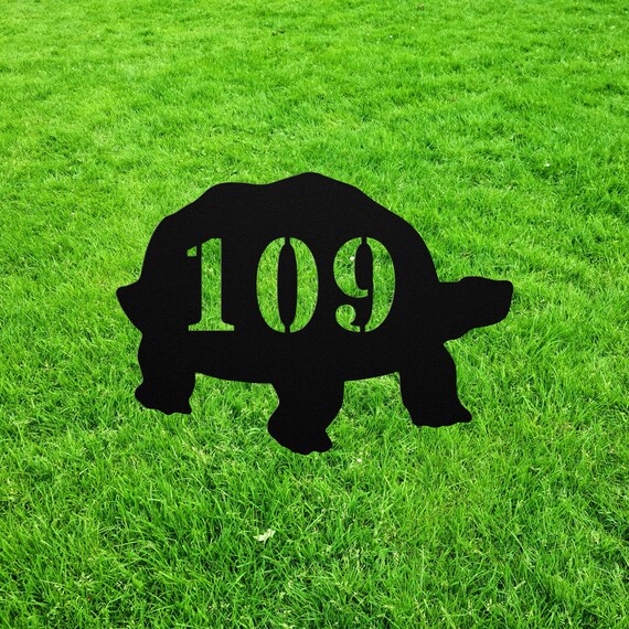 Turtle Address House Sign Turtle Metal Address Steel Yard | Etsy