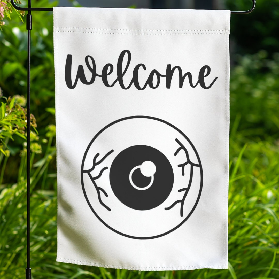 Eyeball Garden Flag Banner Yard Sign Outdoor Spooky Scary Gothic Decor ...