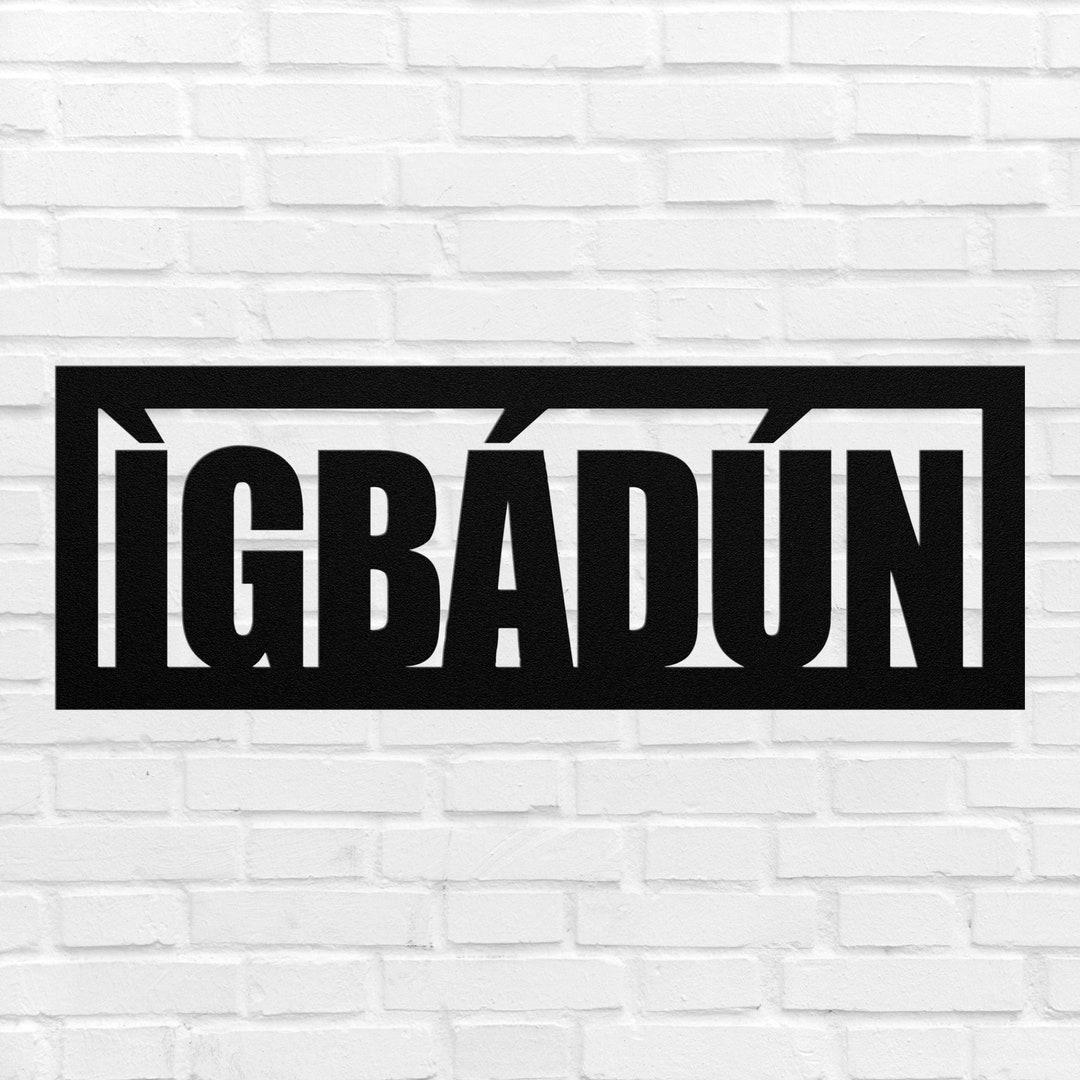 Yoruba Metal Sign Igbadun Cheers Wall Art Plaque Front Home Decor Porch ...