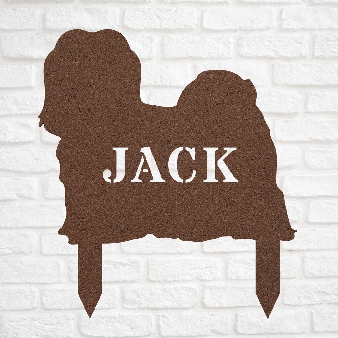Lhasa Apso Yard Statue Stake Lhasa Apso Memorial Wind Chime Outdoor ...