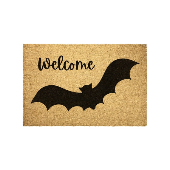 Bat Coir Doormat Outdoor Rug Door Mat Decor Housewarming Home - Etsy