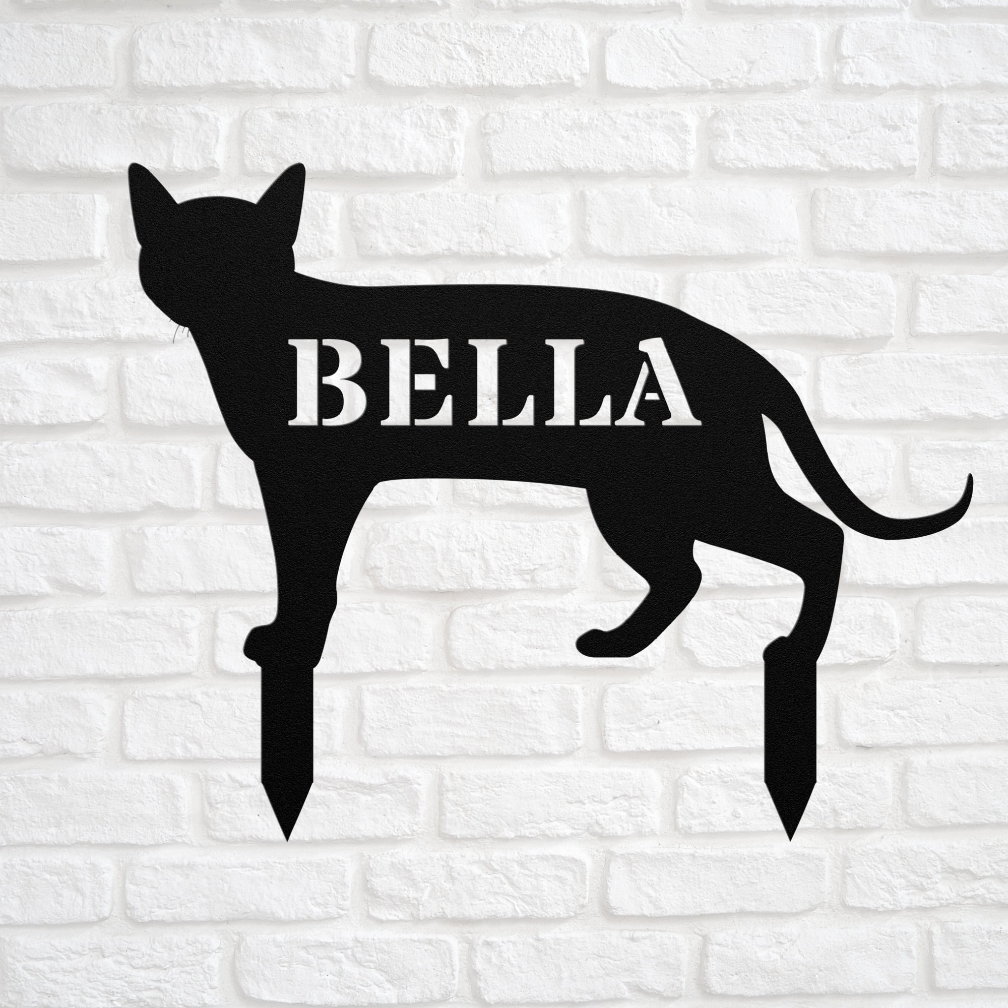 Personalized Siamese Cat Yard Statue Stake, Custom Siamese Cat Outdoor ...