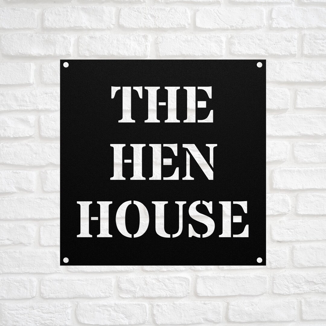 The Hen House Chicken Coop Sign - Backyard Chicken Gift - Cute Chicken ...