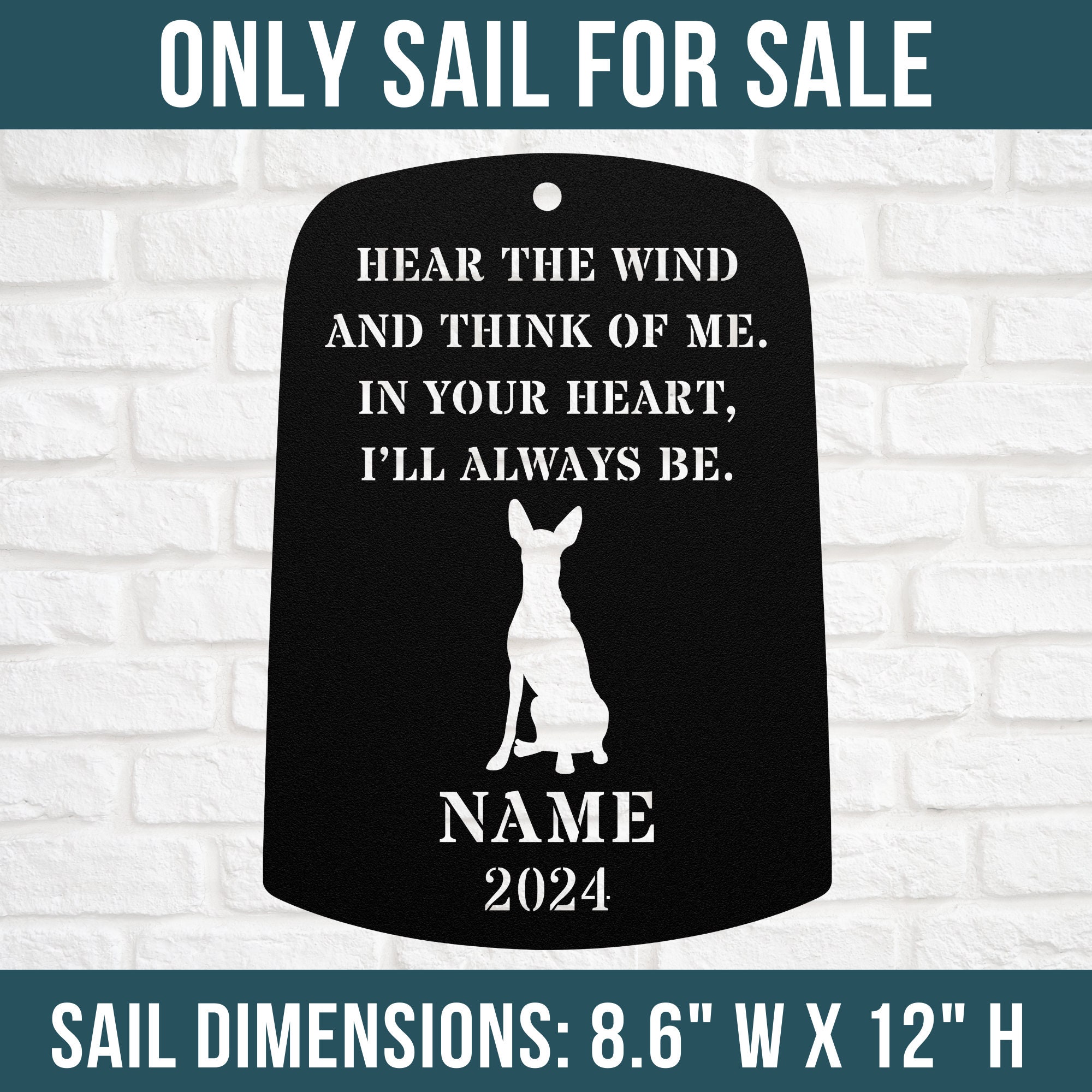 Pharaoh Hound Wind Chime Sail Pharaoh Hound Memorial Loss Gift Funeral ...