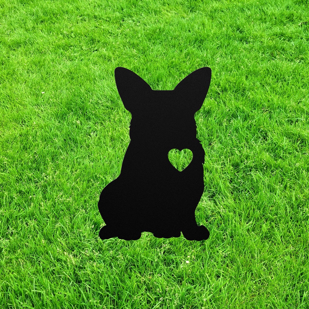 Personalized Corgi Garden Statue Stake, Custom Pembroke Welsch Corgi ...