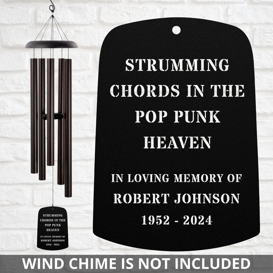 Pop Punk Musician Wind Chime Sail Pop Punk Memorial Pop Punk Loss Gift ...