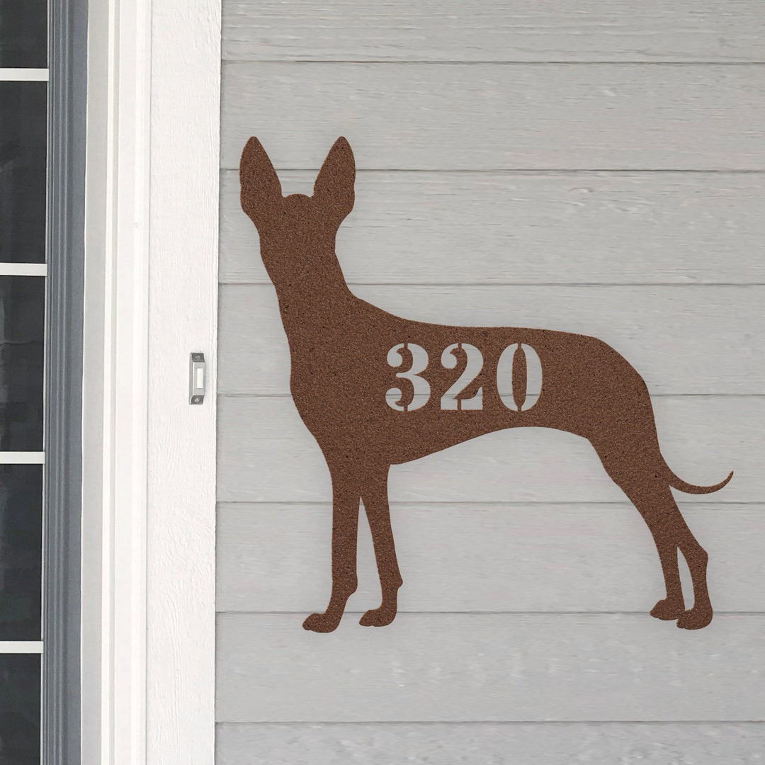 Personalized Pharaoh Hound Address House Number Sign Metal Wall Art ...