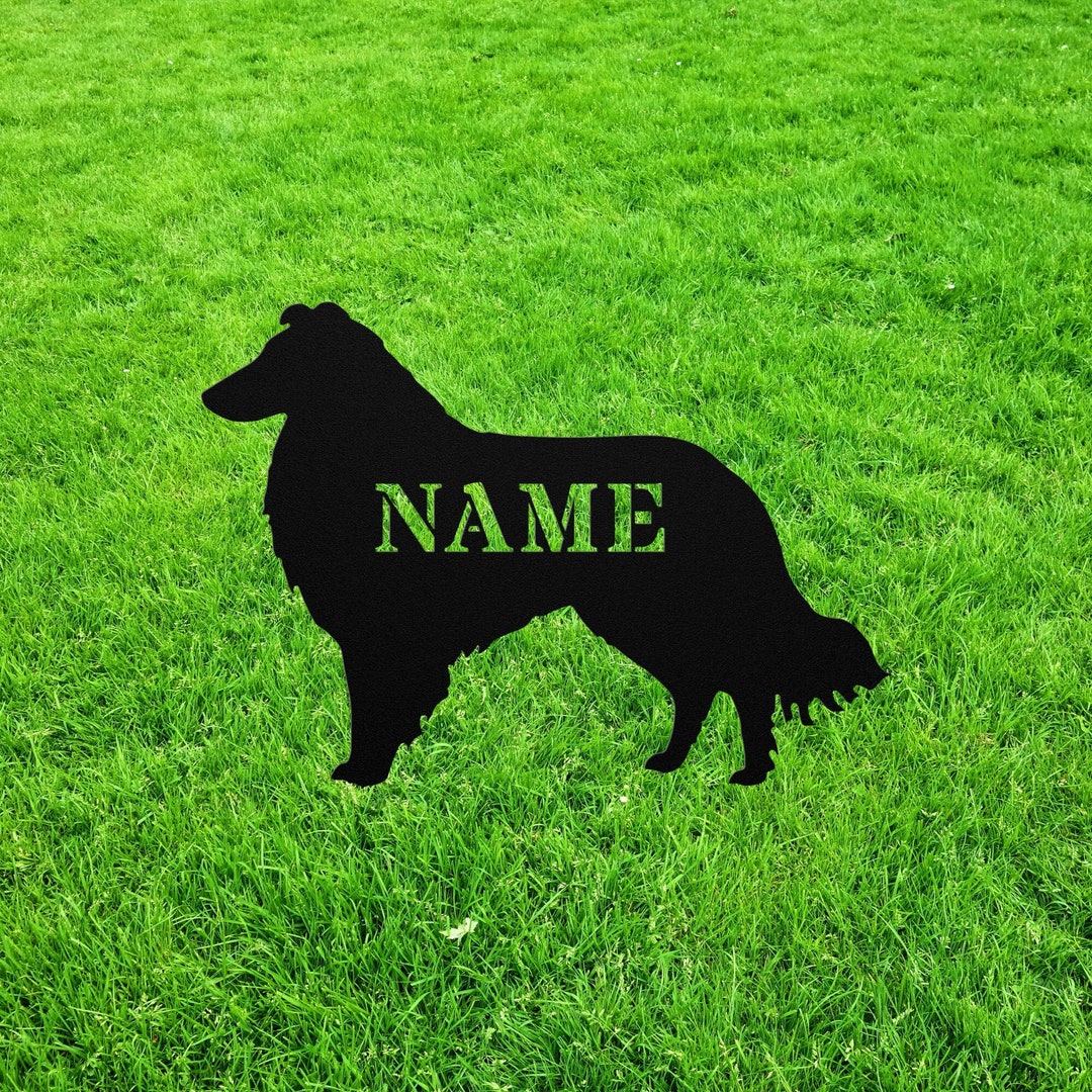 Rough Collie Yard Statue Stake Rough Collie Dog Memorial Wind Chime ...