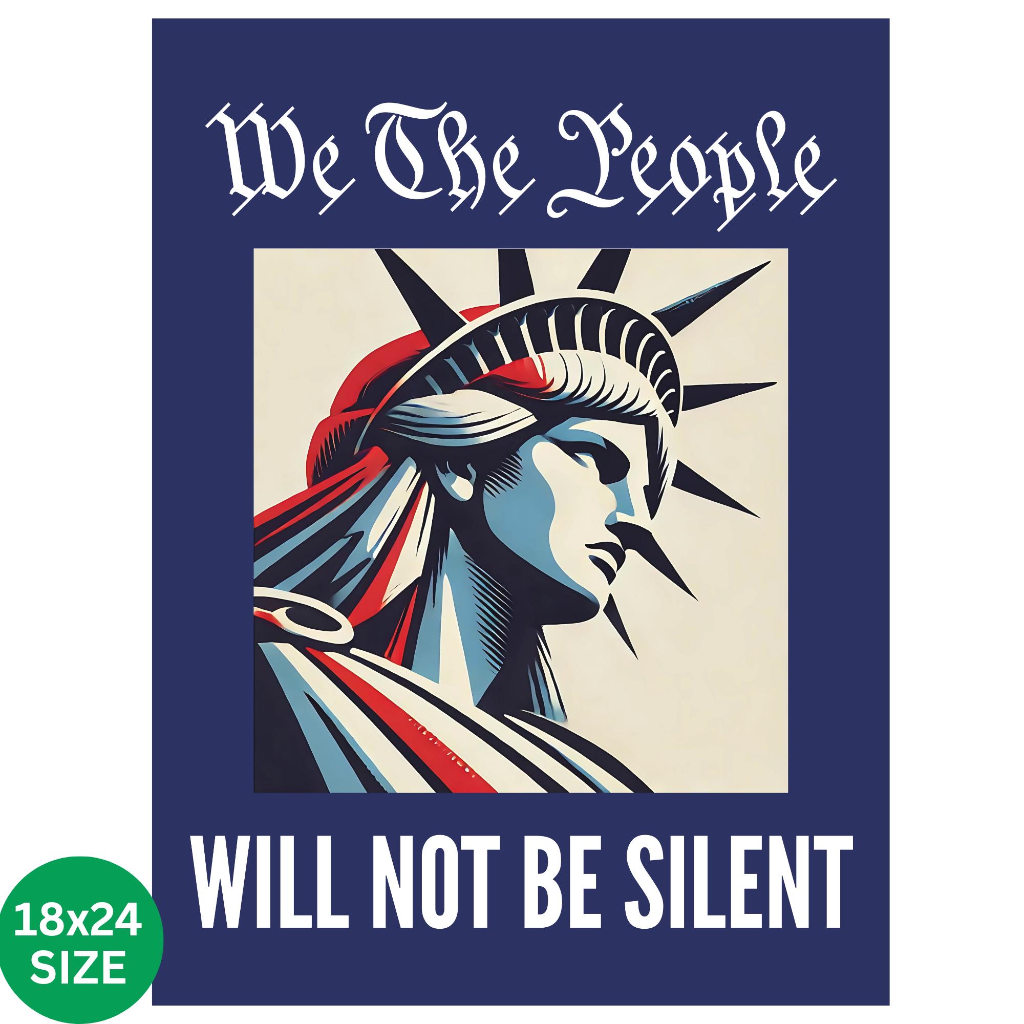 We the People Poster Protest March Sign, 18x24 Inch Resist Hate Sign ...