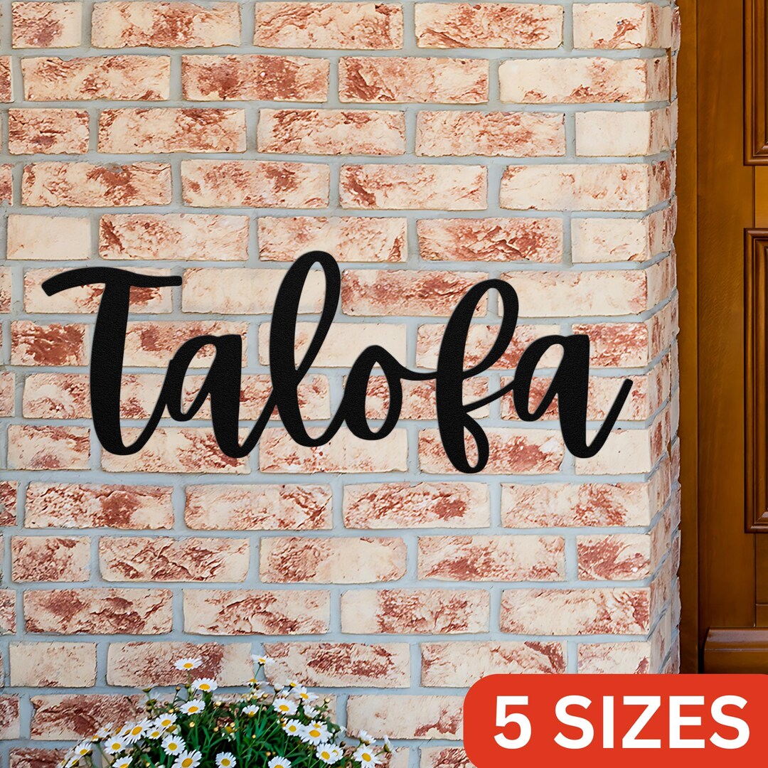 Talofa Metal Sign Samoan Wall Art Plaque Samoa Front Home Decor Porch ...