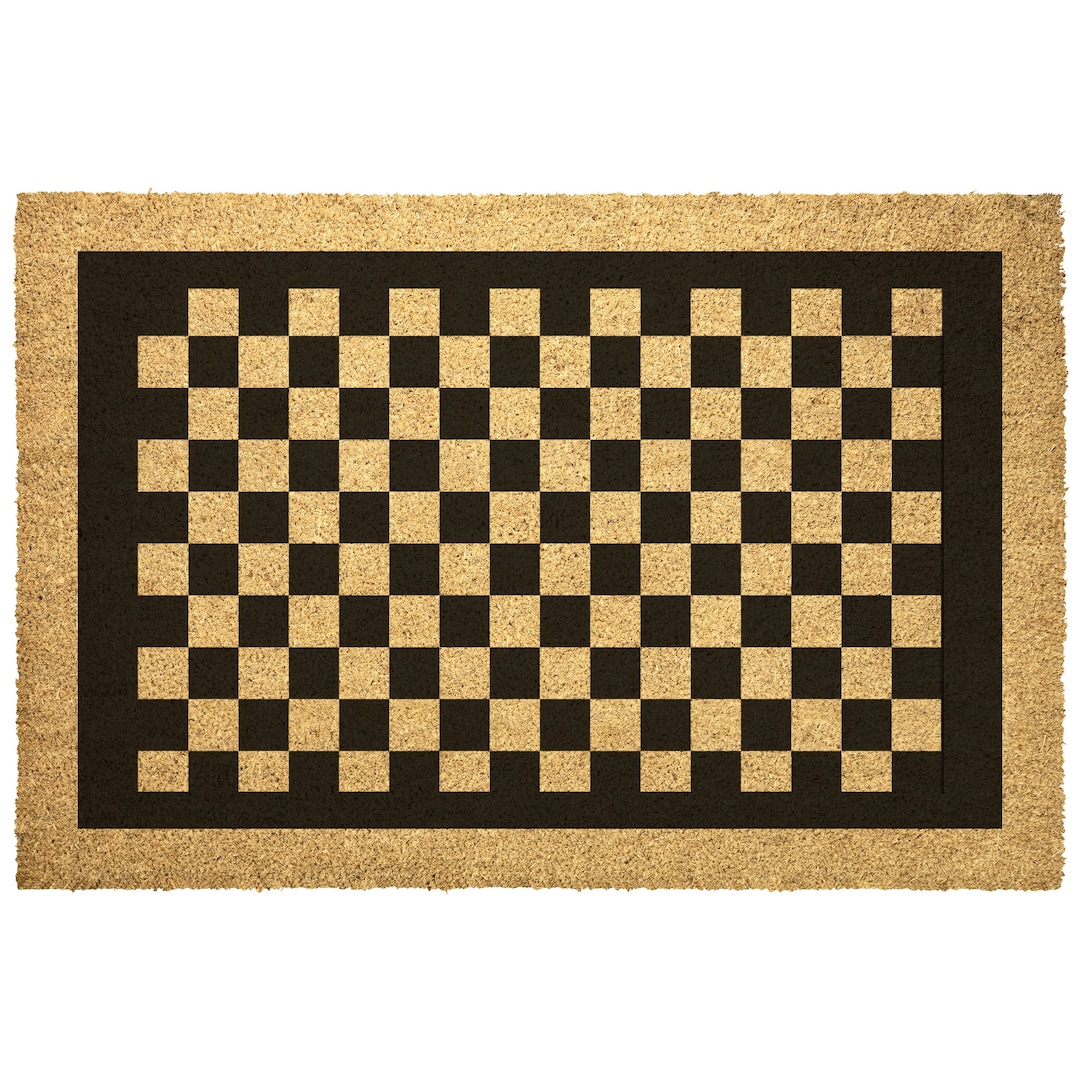Checkerboard Doormat Outdoor Rug Door Mat Decor Housewarming Summer ...