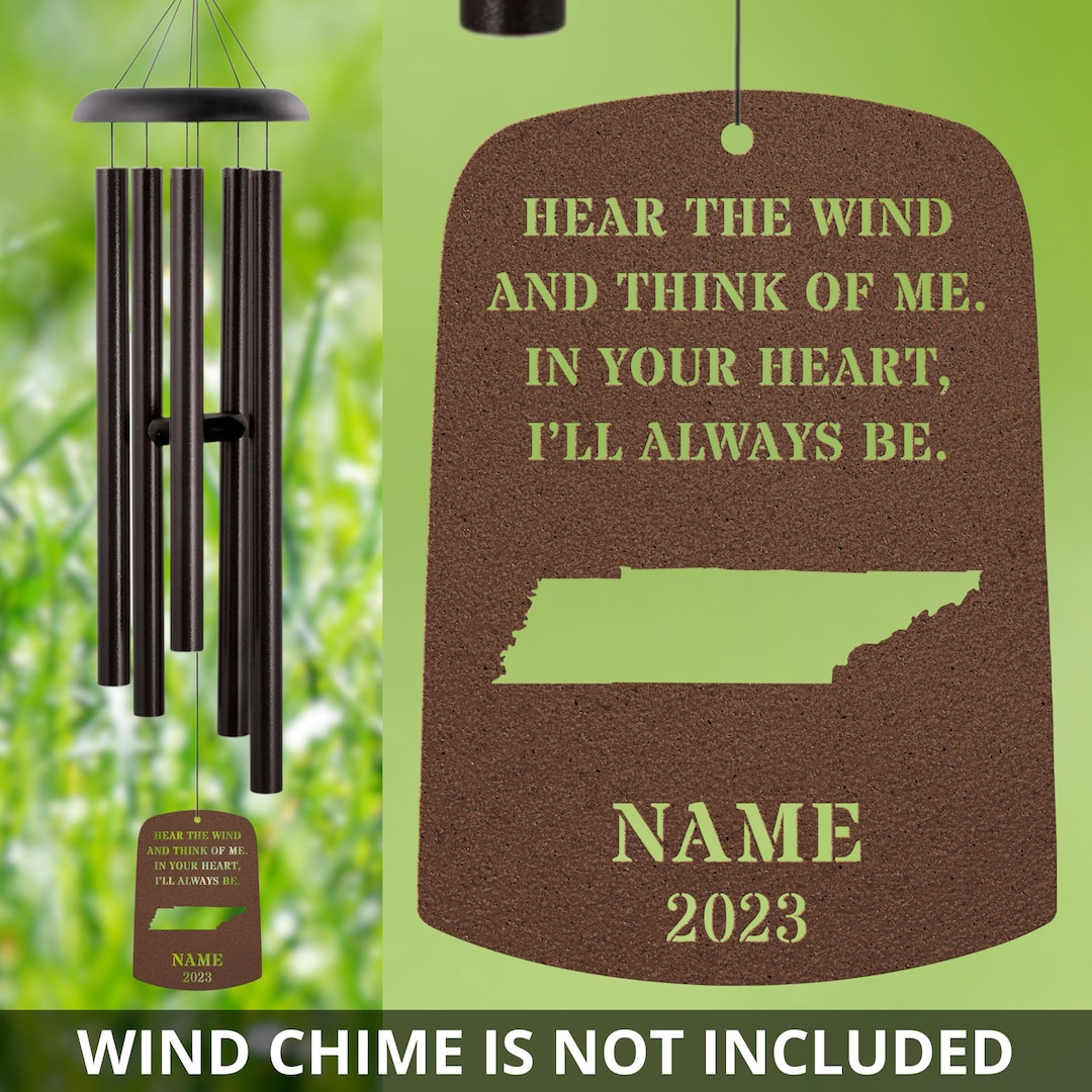 Tennessee Wind Chime Sail Wind Chime Tennessee Memorial Loss Gift ...