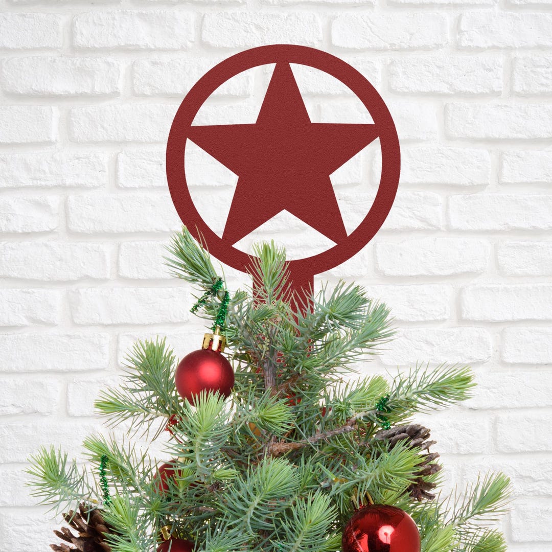 Cowboy Tree Topper, Bucking Horse Gift - Red Metal Tree Topper - Etsy