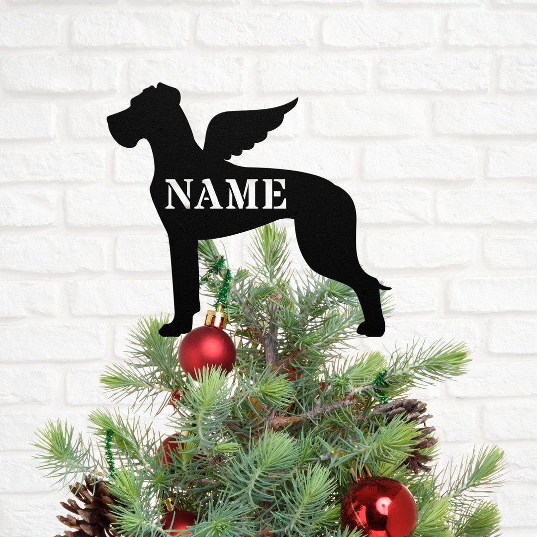 Great Dane Tree Topper Christmas Holiday Decoration Ornament Dog Gift ...