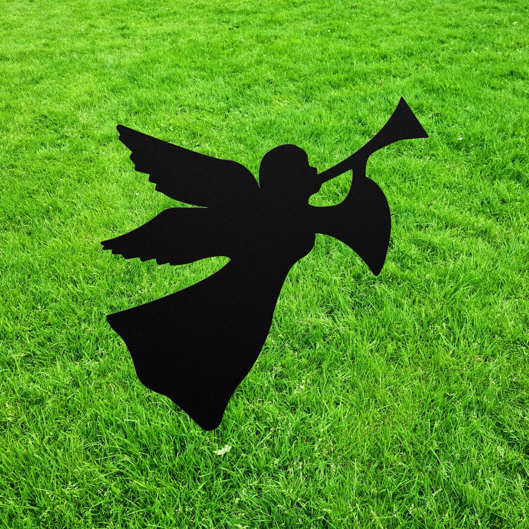 Angel Statue Figurine, Metal Sculpture Figure Stake, Garden Ornament ...