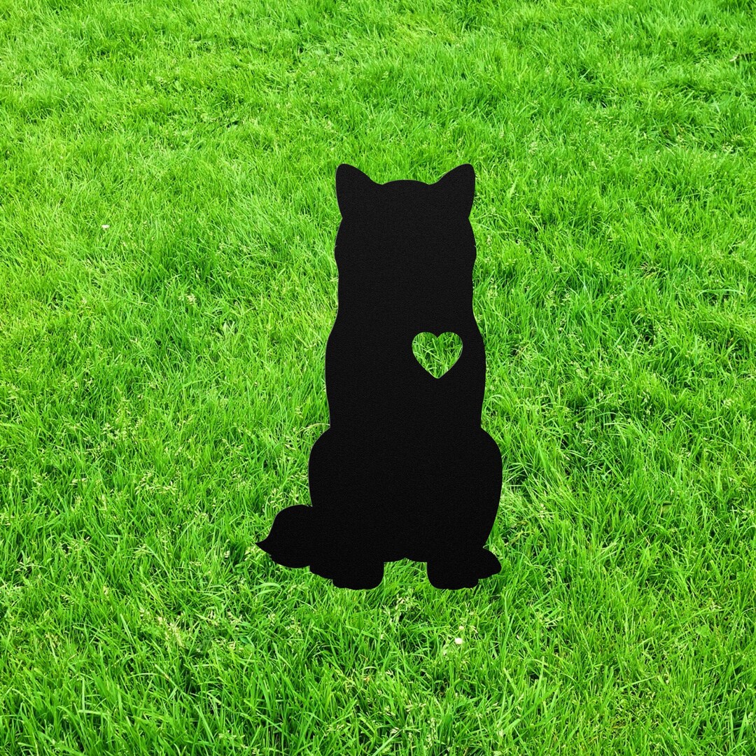 Shiba Inu Yard Statue Stake Shiba Inu Memorial Wind Chime Outdoor ...