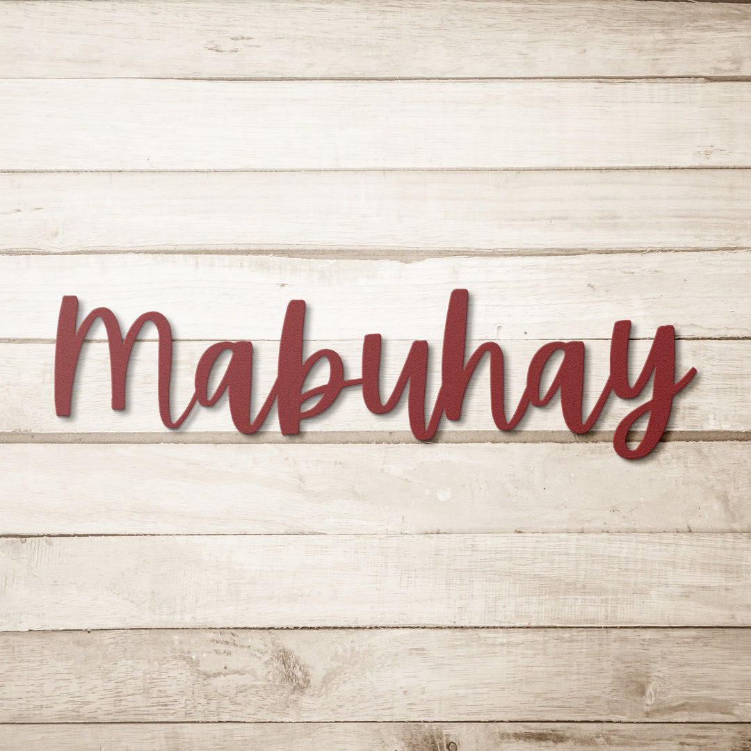Mabuhay Metal Sign Wall Art Plaque Front Home Decor Porch Door Hanger ...