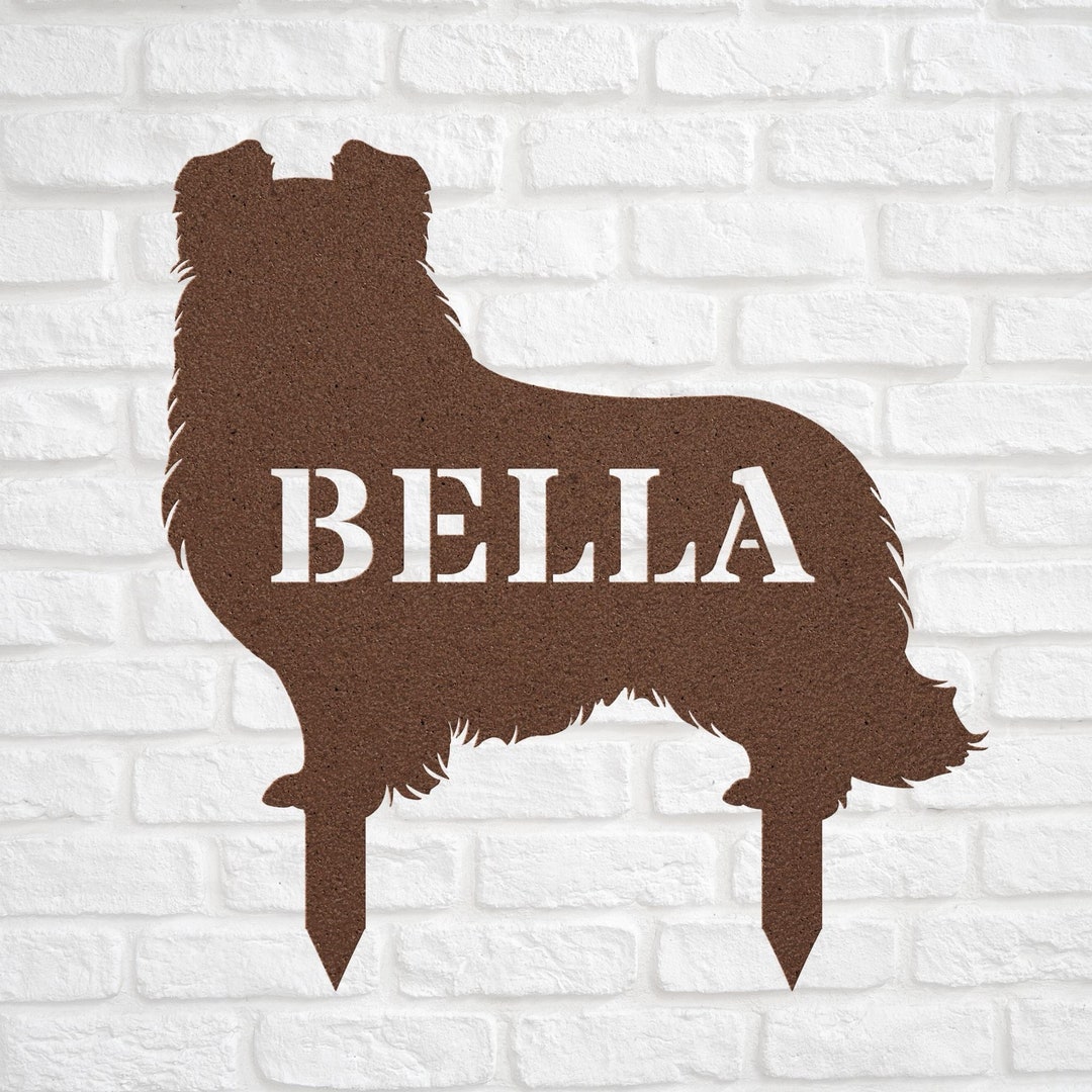 Personalized Shetland Sheepdog Copper Garden Statue Stake, Custom ...