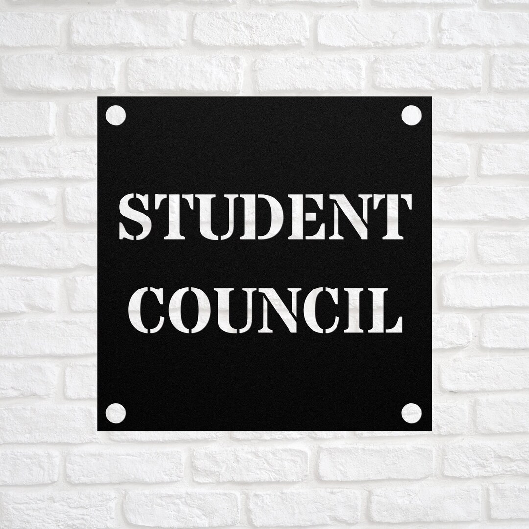 Student Council Metal Sign Wall Art Plaque Front Door Hanger - Etsy
