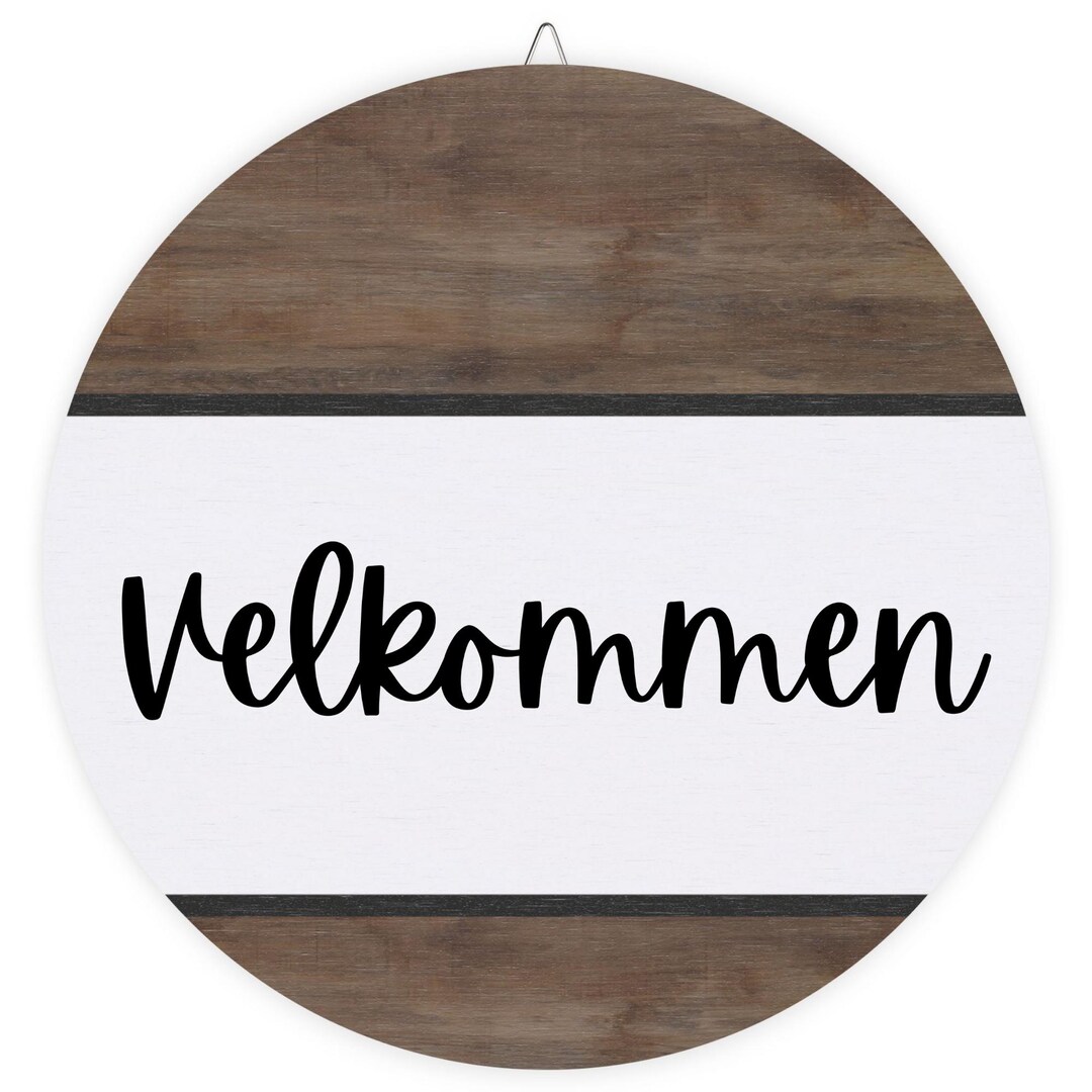 Norwegian Sign Velkommen Door Hanger Wood Sign Front Door Wreath Front ...