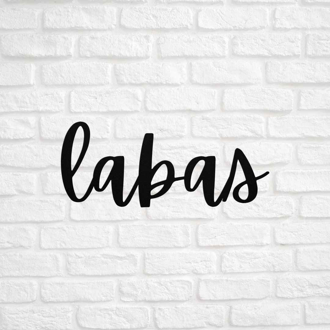 Labas Metal Sign Lithuanian Wall Art Plaque Lithuania Front Home Decor ...