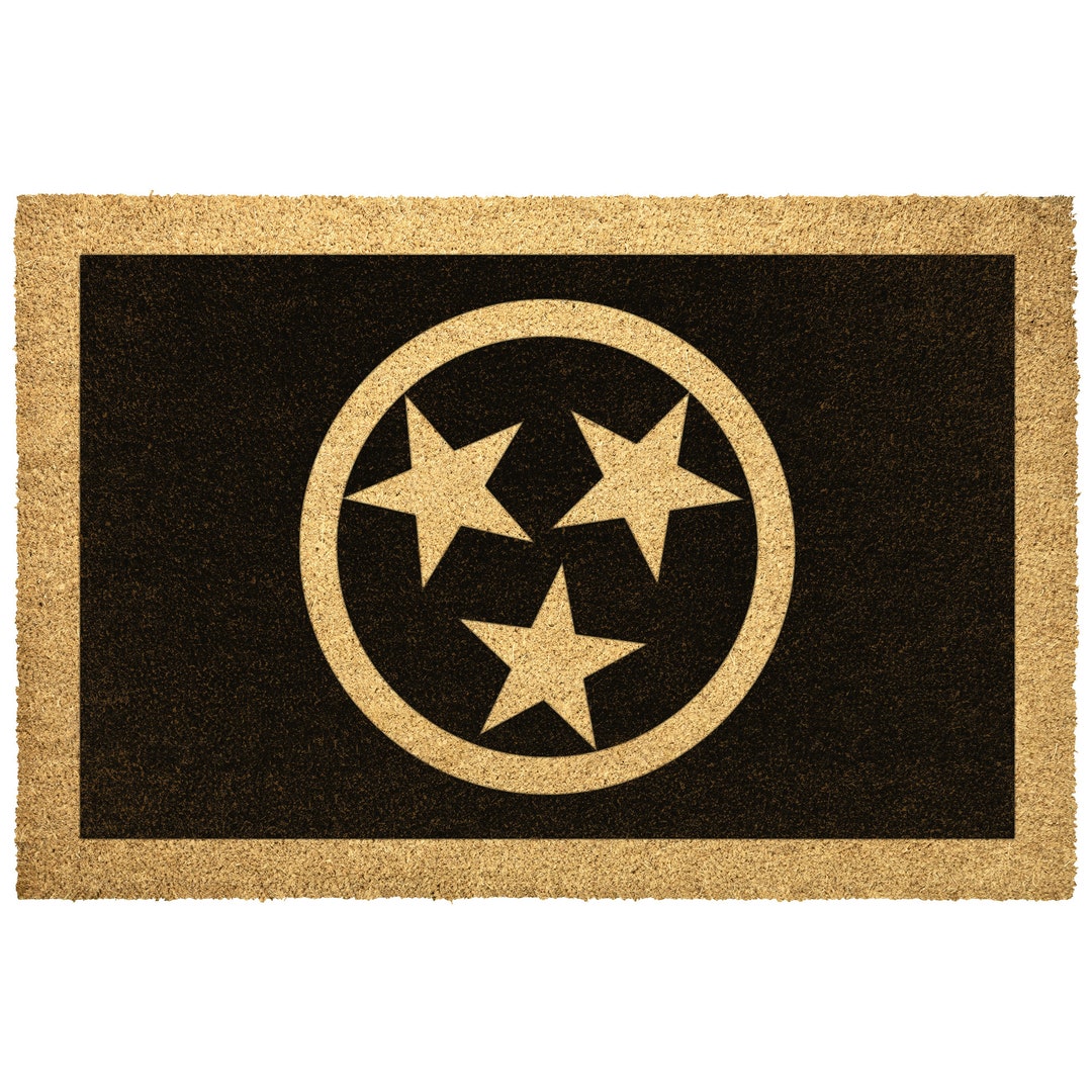 Tennessee Flag Doormat Tennessee State Flag Stars Outdoor Rug Gift for ...