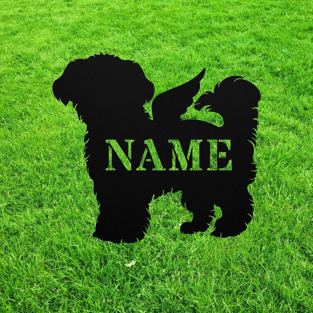 Havapoo Angel Wings Garden Statue Stake, Custom Havapoo Yard Art Decor ...