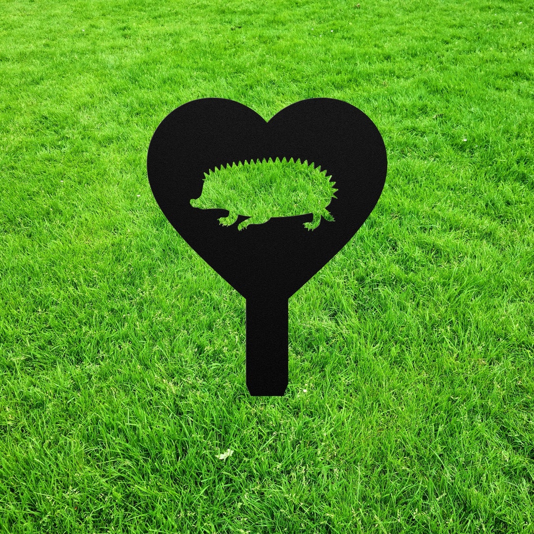 Hedgehog Memorial Stake Loss of Hedgehog Heart Grave Marker Stone ...