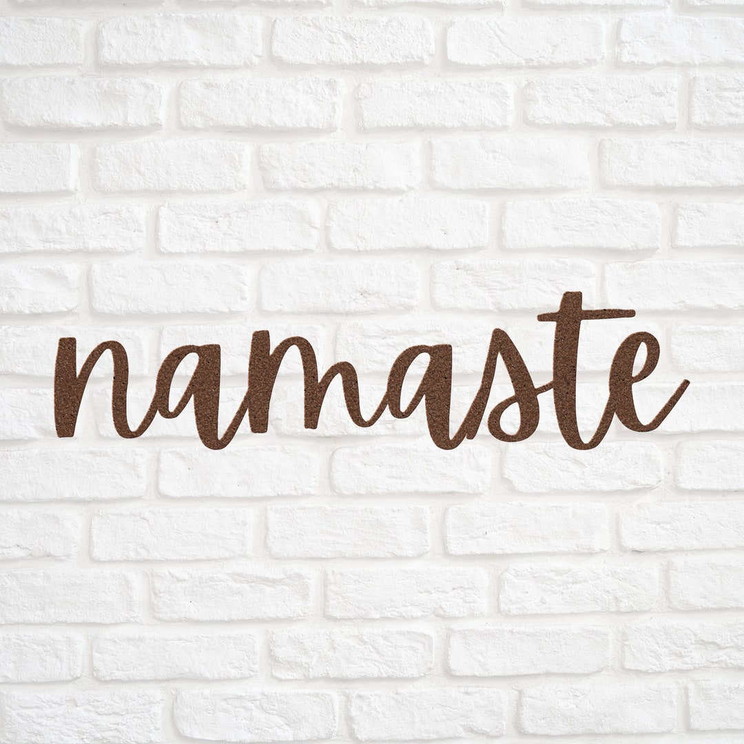 Namaste Sign Metal Wall Art, Zen Yoga Decor, Namaste Art, Meditation - Etsy