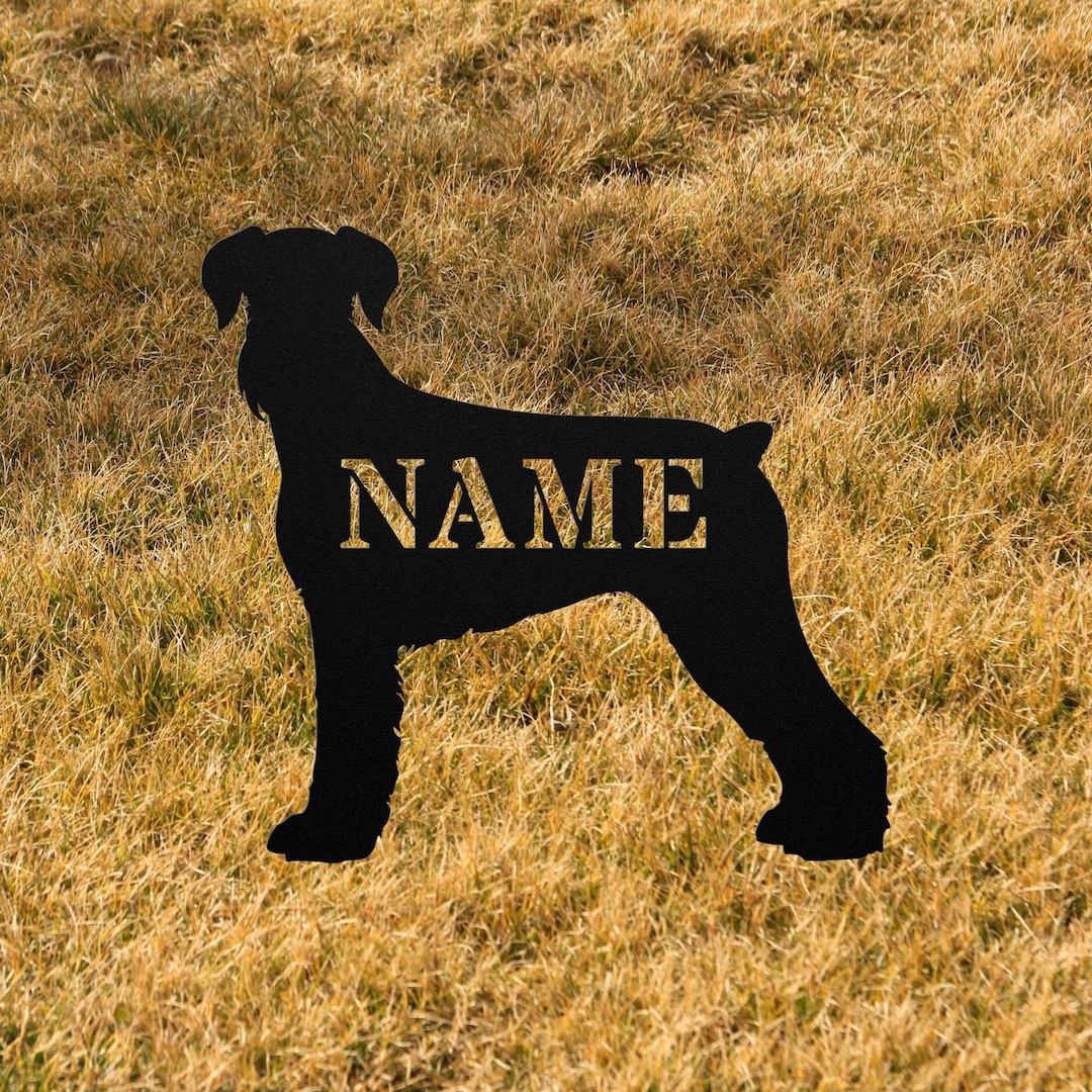 Personalized Giant Schnauzer Yard Statue Stake, Custom Giant Schnauzer ...