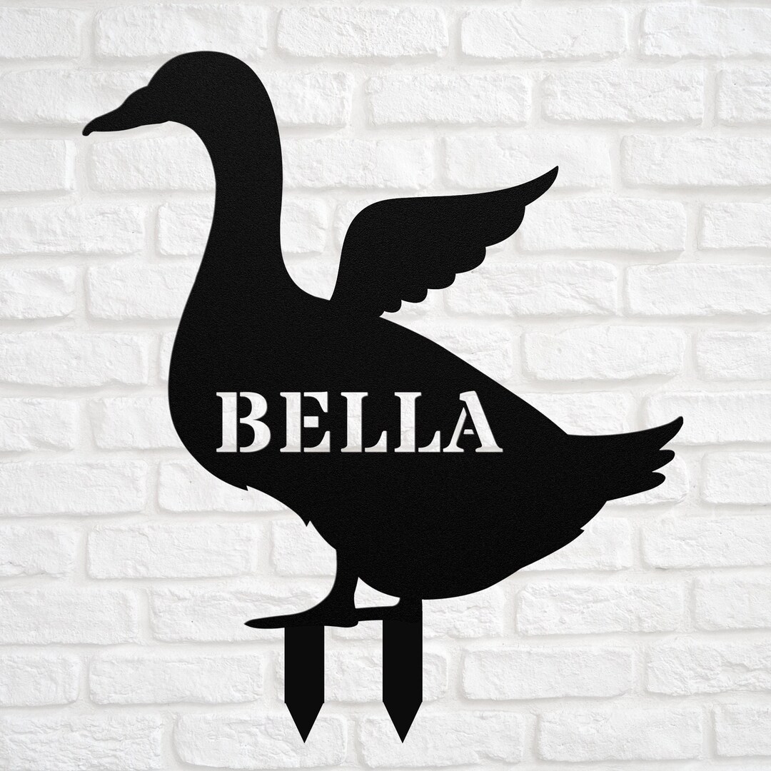 Duck Angel Wings Memorial Stake Loss of Duck Wind Chime Heart Grave ...