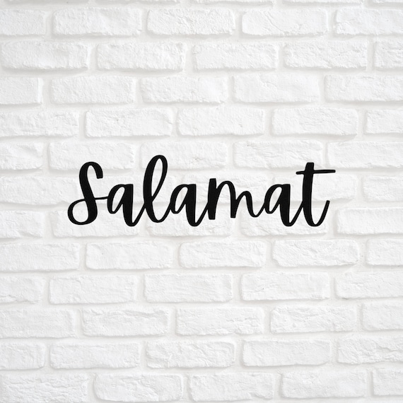 Salamat Filipino Metal Sign Thank You Tagalog Wall Art Plaque - Etsy