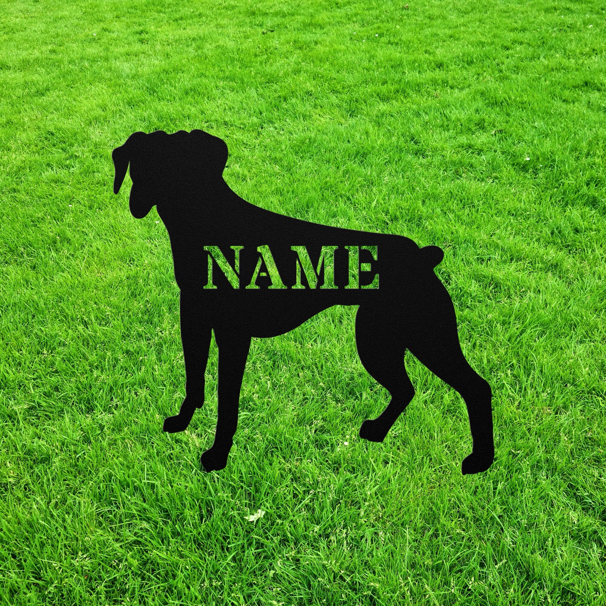 Personalized Boxer Dog Garden Statue Stake Custom Boxer Dog - Etsy