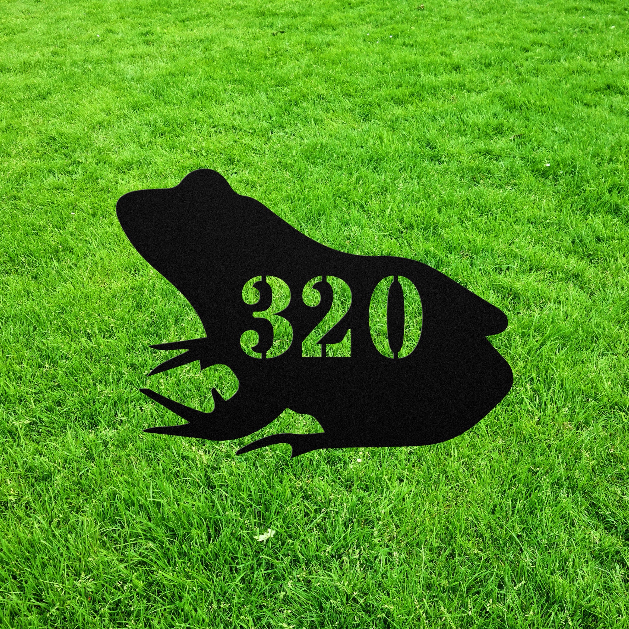 Frog Address House Sign, Frog Metal Address Steel Yard Sign, Frog ...